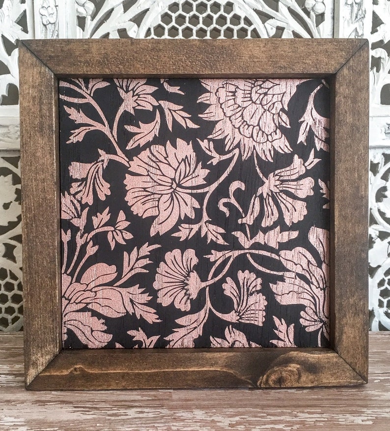 Summer Floral Vine Pattern Accent Wood Sign Botanical Accent - Etsy