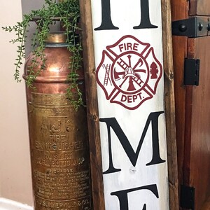 Firefighter home Wood Sign Firefighter Decor Firefighter Gift Maltese ...