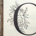Botanical Monogram Wood Sign Farmhouse Monogram Floral - Etsy