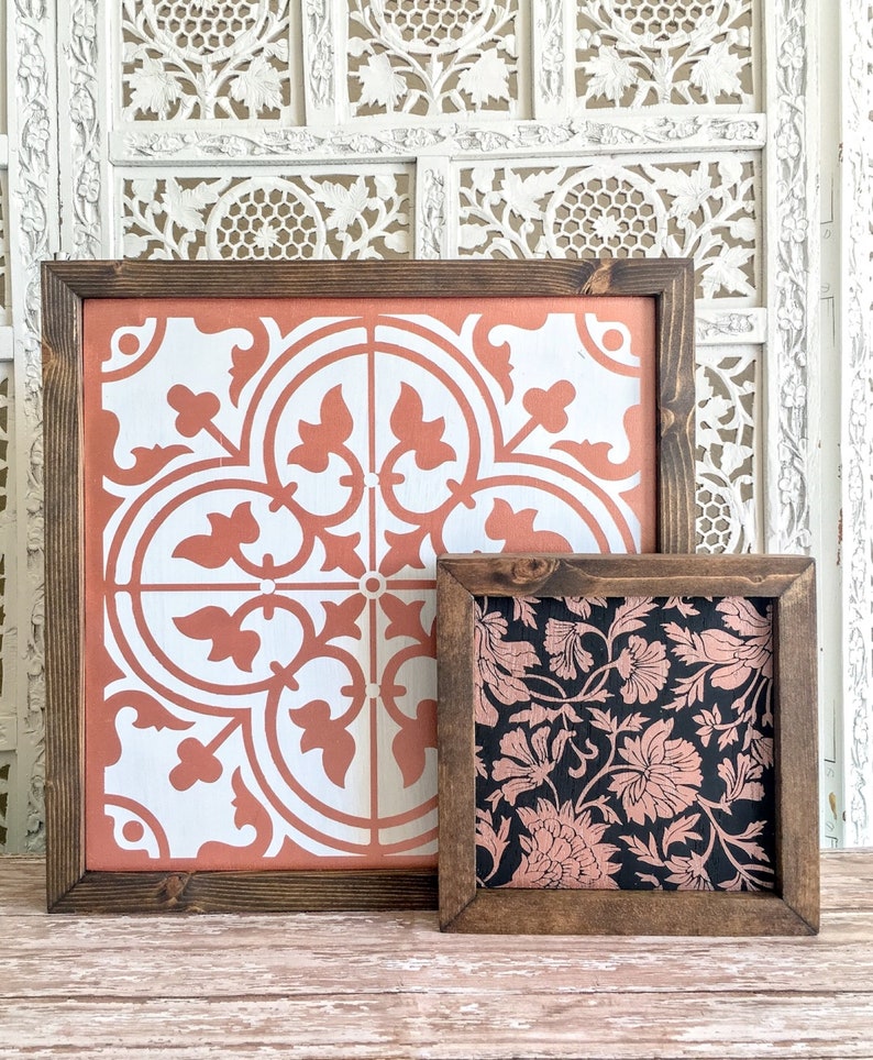 Summer Floral Vine Pattern Accent Wood Sign Botanical Accent - Etsy