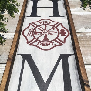 Firefighter home Wood Sign Firefighter Decor Firefighter Gift Maltese ...