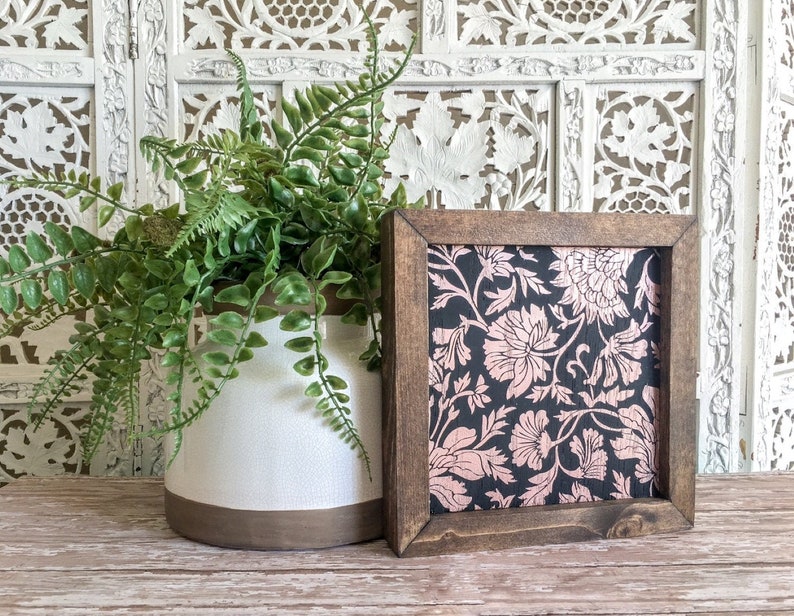 Summer Floral Vine Pattern Accent Wood Sign Botanical Accent - Etsy