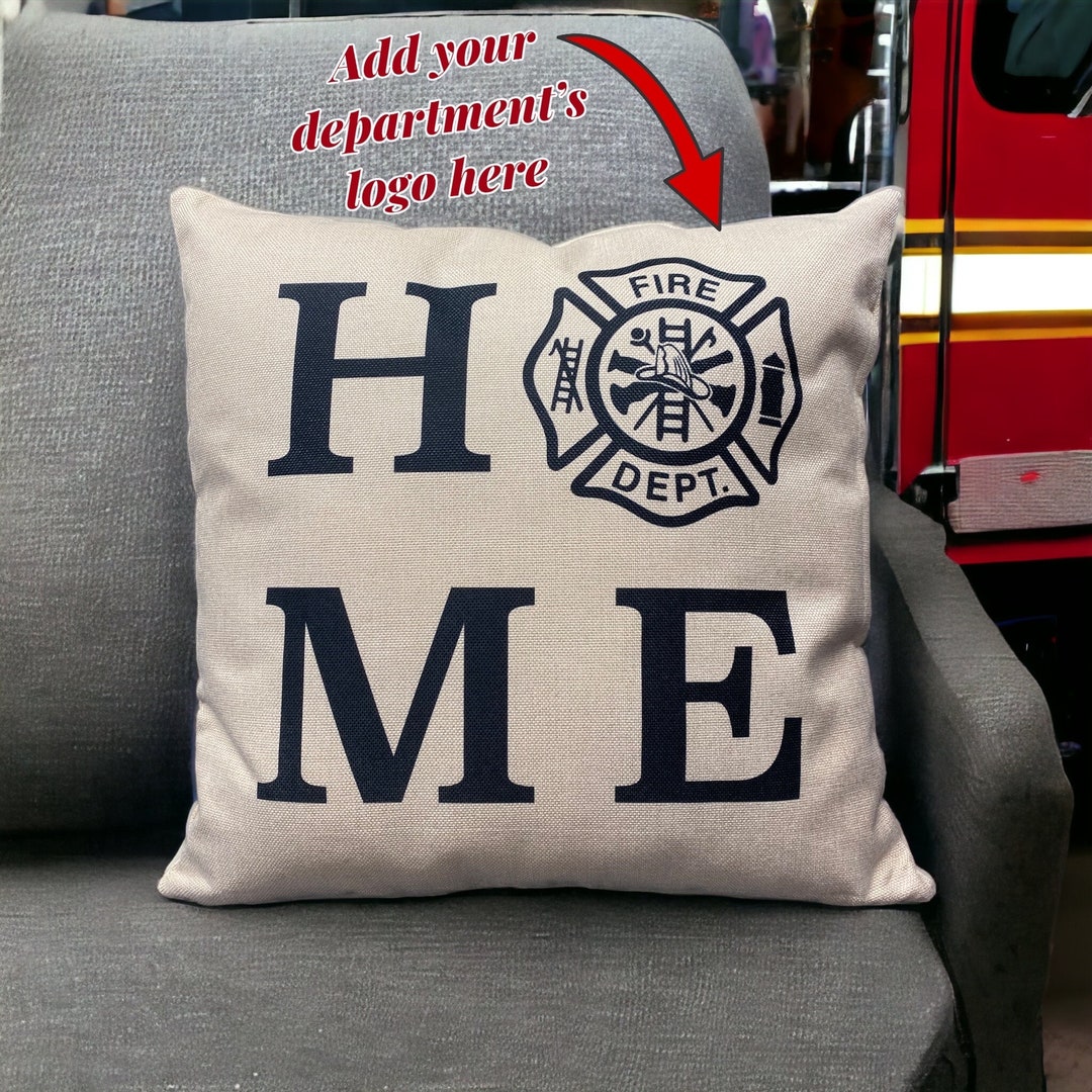 Fireman Home Throw Pillow, Fire Maltese Cross Firefighter Gift, Fireman ...