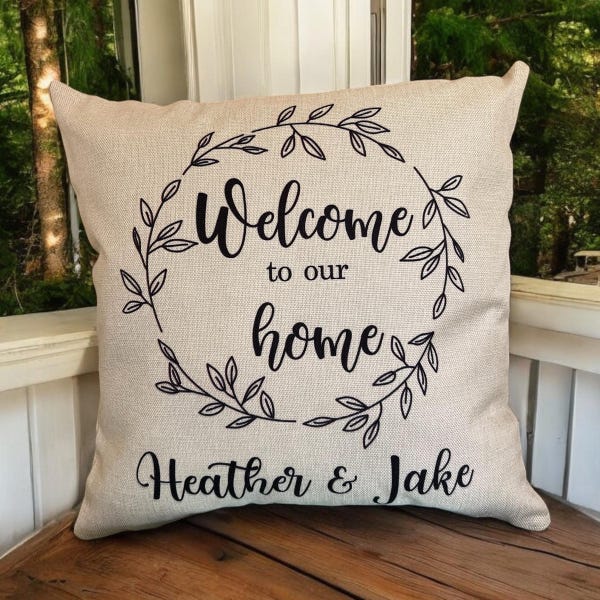 Welcome Pillow - Etsy