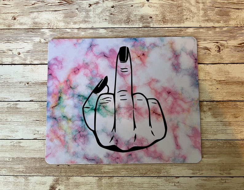 Middle Finger Mouse Pad Office Decor for People Who Curse - Etsy