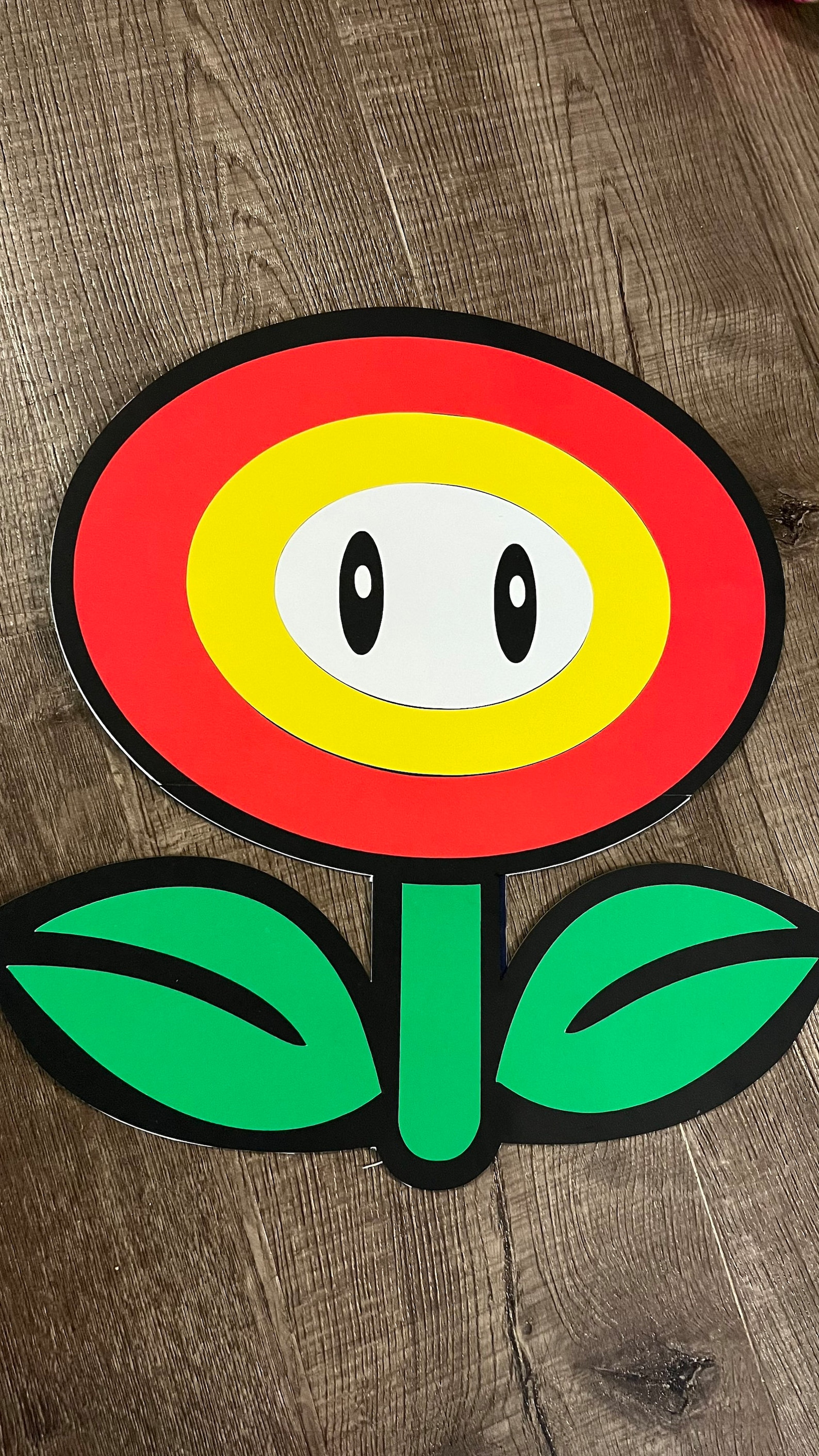 15 Inches Fire Flowers Character Backdrop, Mario Theme Party, Mario ...