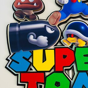 Customize Mario Inspired Cake Topper, Name and Age Cake Topper, Game ...