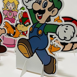 8-10 Inches, 9 Pieces Super Mario Bros Table Centerpiece, Mario and ...
