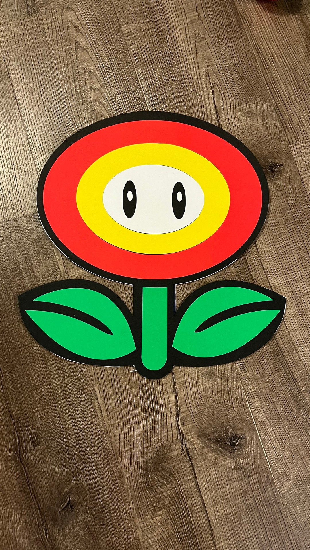 15 Inches Fire Flowers Character Backdrop, Mario Theme Party, Mario ...