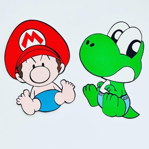 2 Feet Baby Character Standee, Mario, Luigi, Peach, Yoshi Die Cuts ...