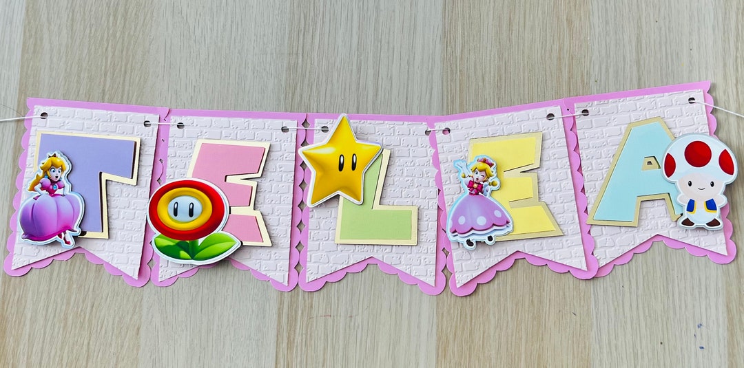 Custom Pink Name Banner, Customize Colour Name Bunting, Party Name ...