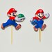 Mario Cupcake Toppers, Mario Coins Toppers, Star Cupcake Toppers ...
