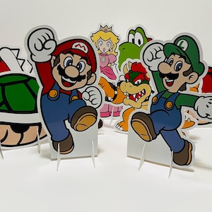 8-10 Inches, 9 Pieces Super Mario Bros Table Centerpiece, Mario and ...