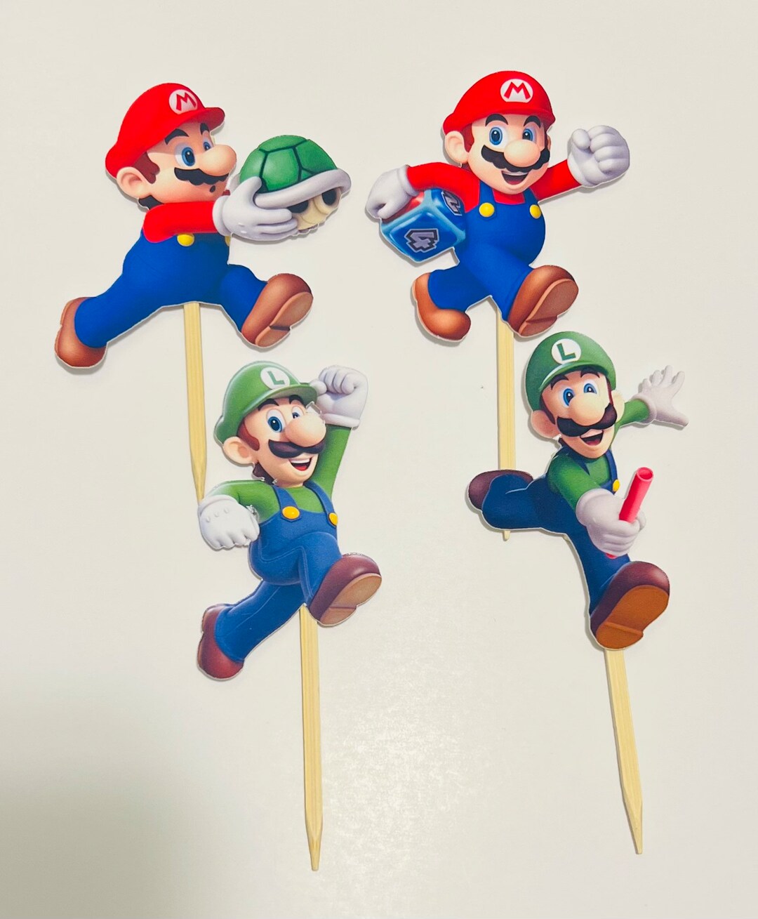 Mario Cupcake Toppers, Mario Coins Toppers, Star Cupcake Toppers ...