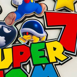 Customize Mario Inspired Cake Topper, Name and Age Cake Topper, Game ...