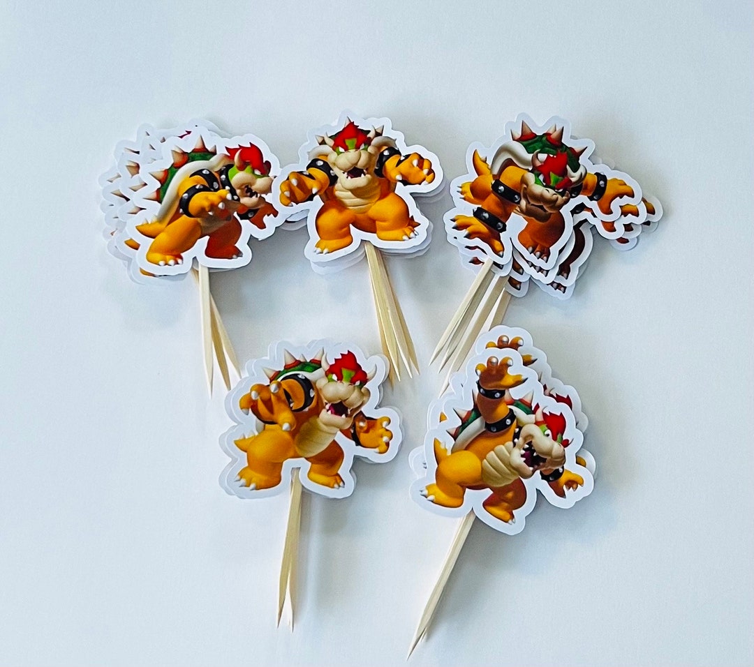 Bowser Cupcake Toppers, Party Food Picks - Etsy
