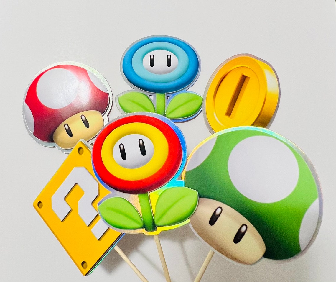 3dmushroom Toppers Coin Toppers Stars Flowers Cupcake - Etsy