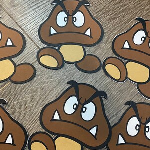 Set of Small Goombas, Backdrop Decorations, Table Centerpieces - Etsy
