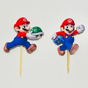 Mario Cupcake Toppers, Mario Coins Toppers, Star Cupcake Toppers ...