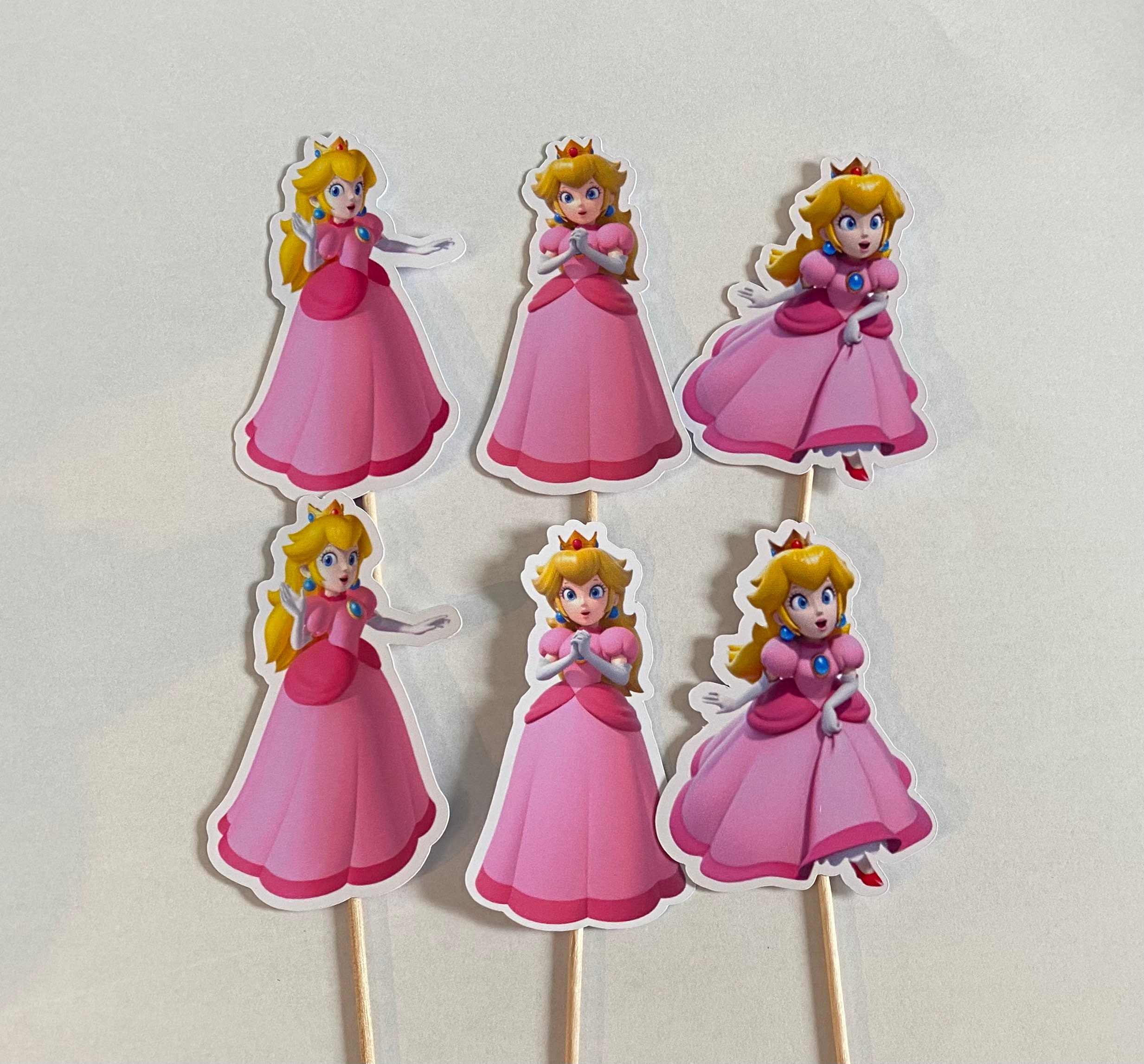 Princess Peach Cupcake Toppers Mario Brothers Toppers - Etsy Australia