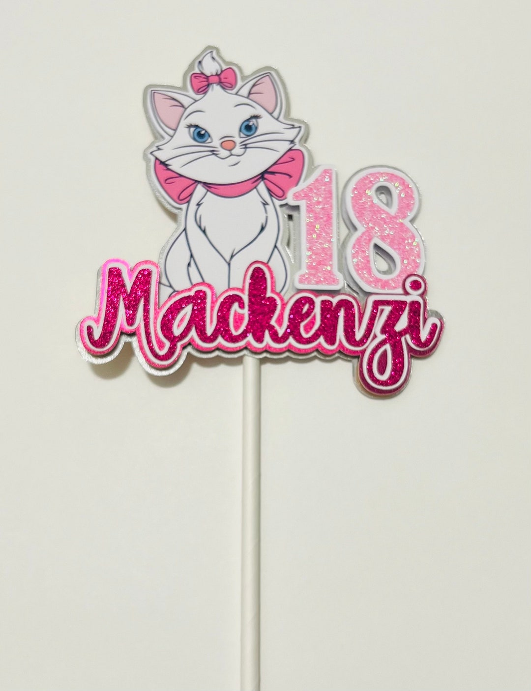 Cat Theme Cake Topper, Name and Age Topper, Cat Cat Birthday Toppers - Etsy