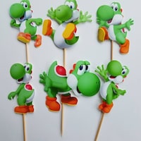 Mario and Luigi Fondant Cupcake Toppers - Etsy