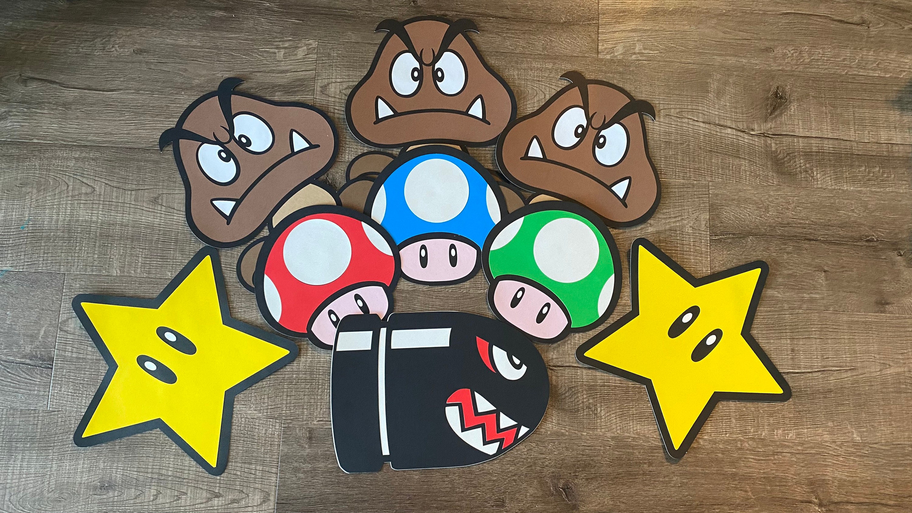 Full Set 12 Inches Mario Extra Characters Mushrooms Koopas - Etsy