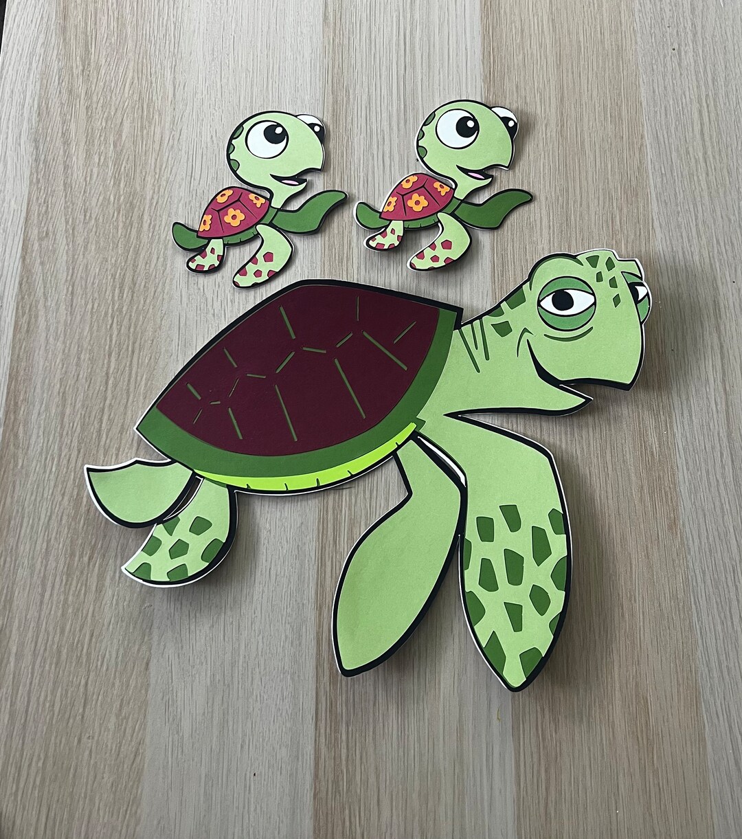 Set of Young and Old Turtle Cutouts , Under the Sea Theme Cutouts ...