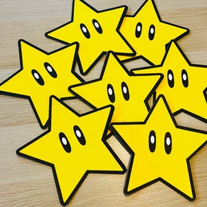 Set of Mario Stars Cutouts, Star Party Decoration Cutouts - Etsy Australia