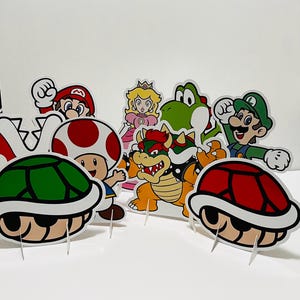 8-10 Inches, 9 Pieces Super Mario Bros Table Centerpiece, Mario and ...