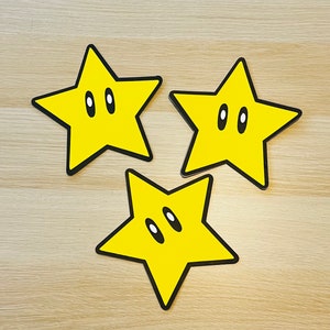 Set of Mario Stars Cutouts, Star Party Decoration Cutouts - Etsy Australia