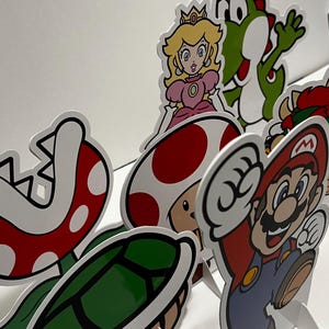 8-10 Inches, 9 Pieces Super Mario Bros Table Centerpiece, Mario and ...