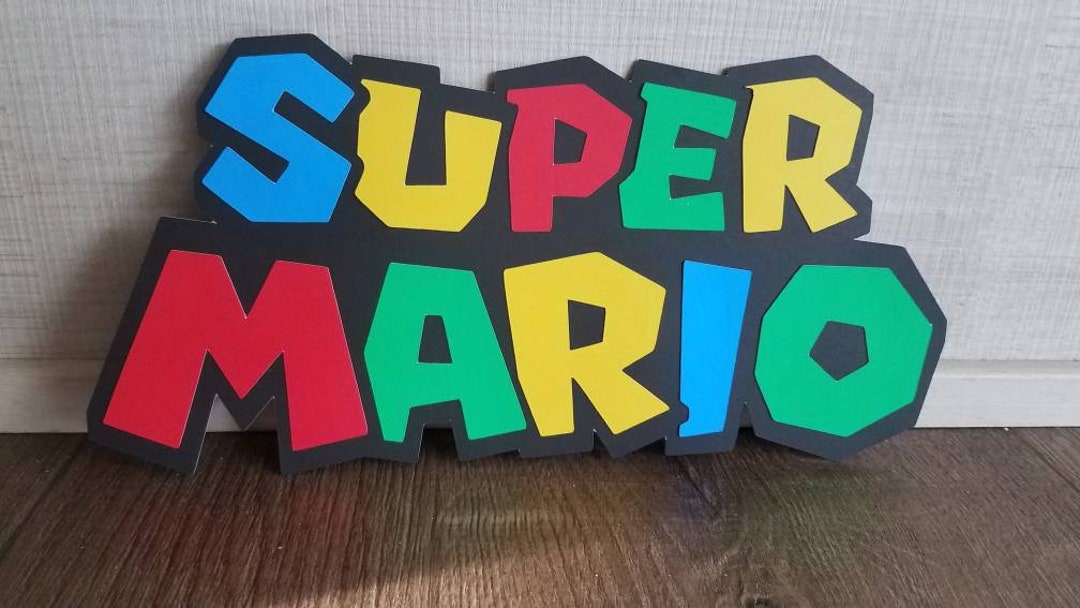 2ft Super Mario Name Sign, Custom Backdrop - Etsy