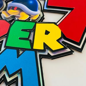 Customize Mario Inspired Cake Topper, Name and Age Cake Topper, Game ...