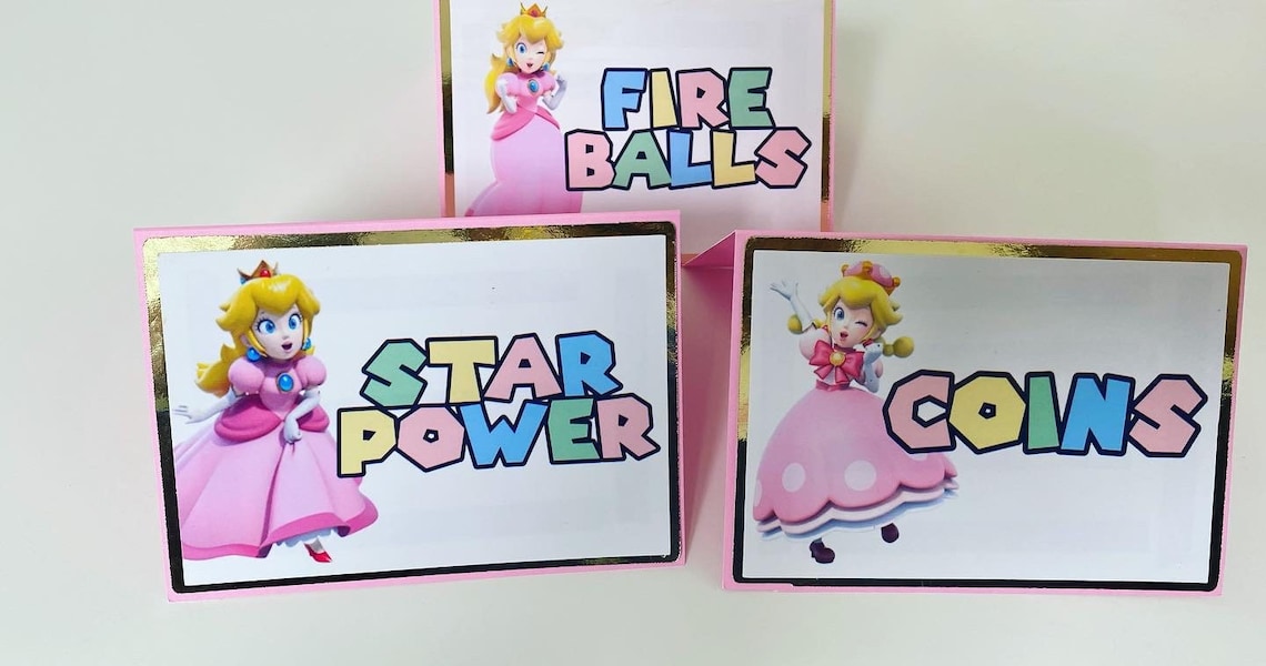 Princess Peach Food Labels Snack Bar Label - Etsy