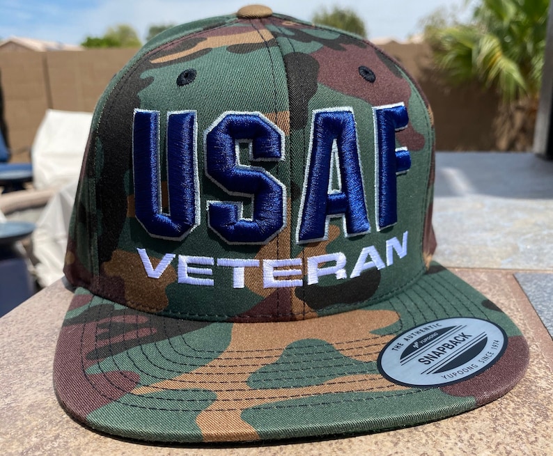 US Air Force Veteran 3D Puff Embroidery File - Etsy