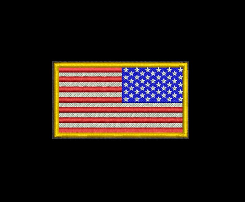 American Flag Embroidery File - Etsy