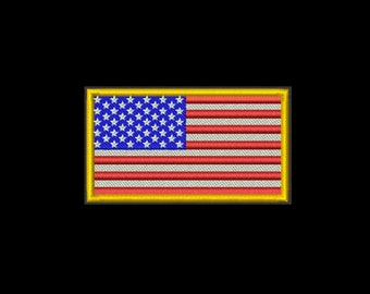 American Flag Embroidery File Download, American Flag Reversed, 3 Sizes ...