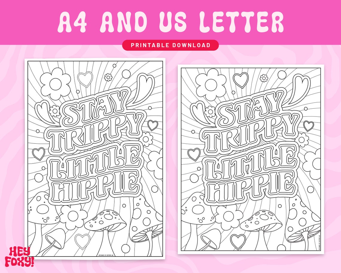 Retro Inspired Quote Colouring Pages Printable Coloring Sheets for ...