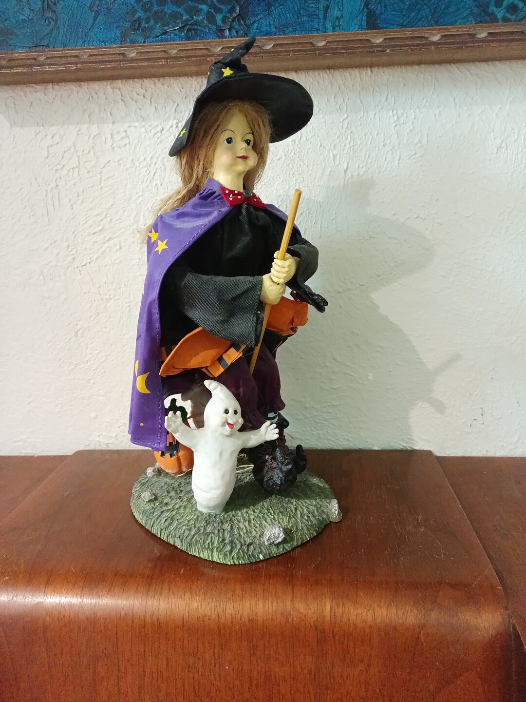 Witchy Woman....witch With Ghostly Friends Figurine - Etsy