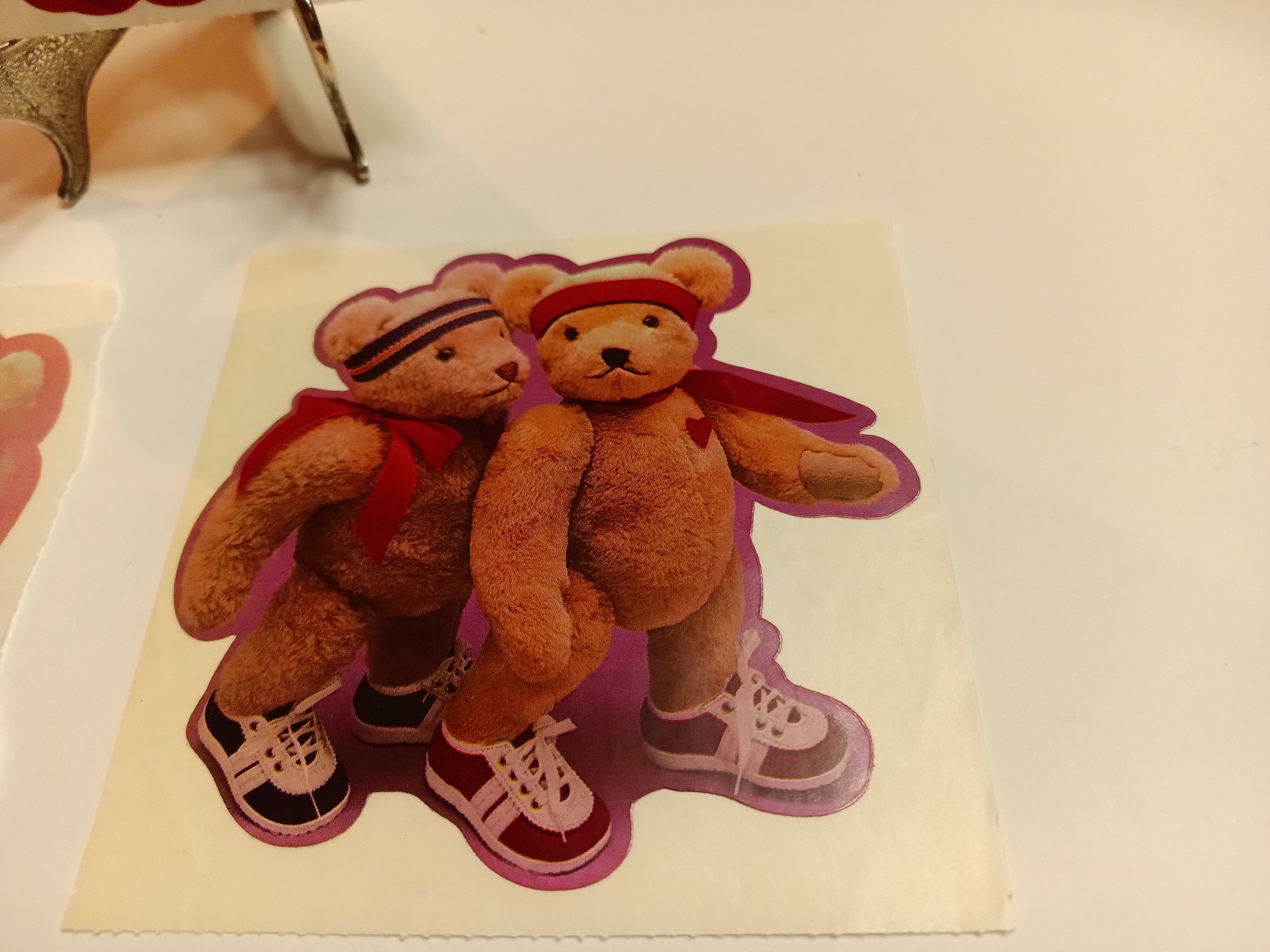 Vintage Teddy Bear Stickers set of 3 - Etsy