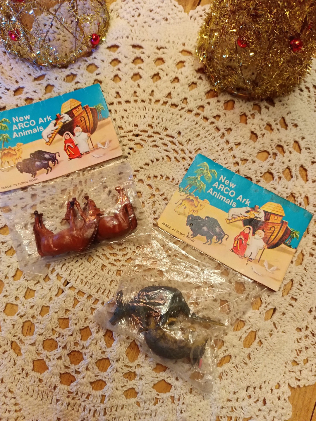 1970s New Arco Ark Animals set of 2 - Etsy