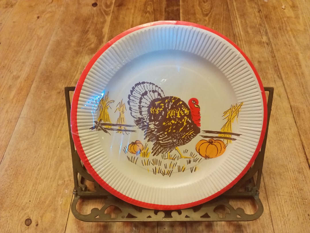Vintage Thanksgiving Paper Plates (8 Pk) - Etsy