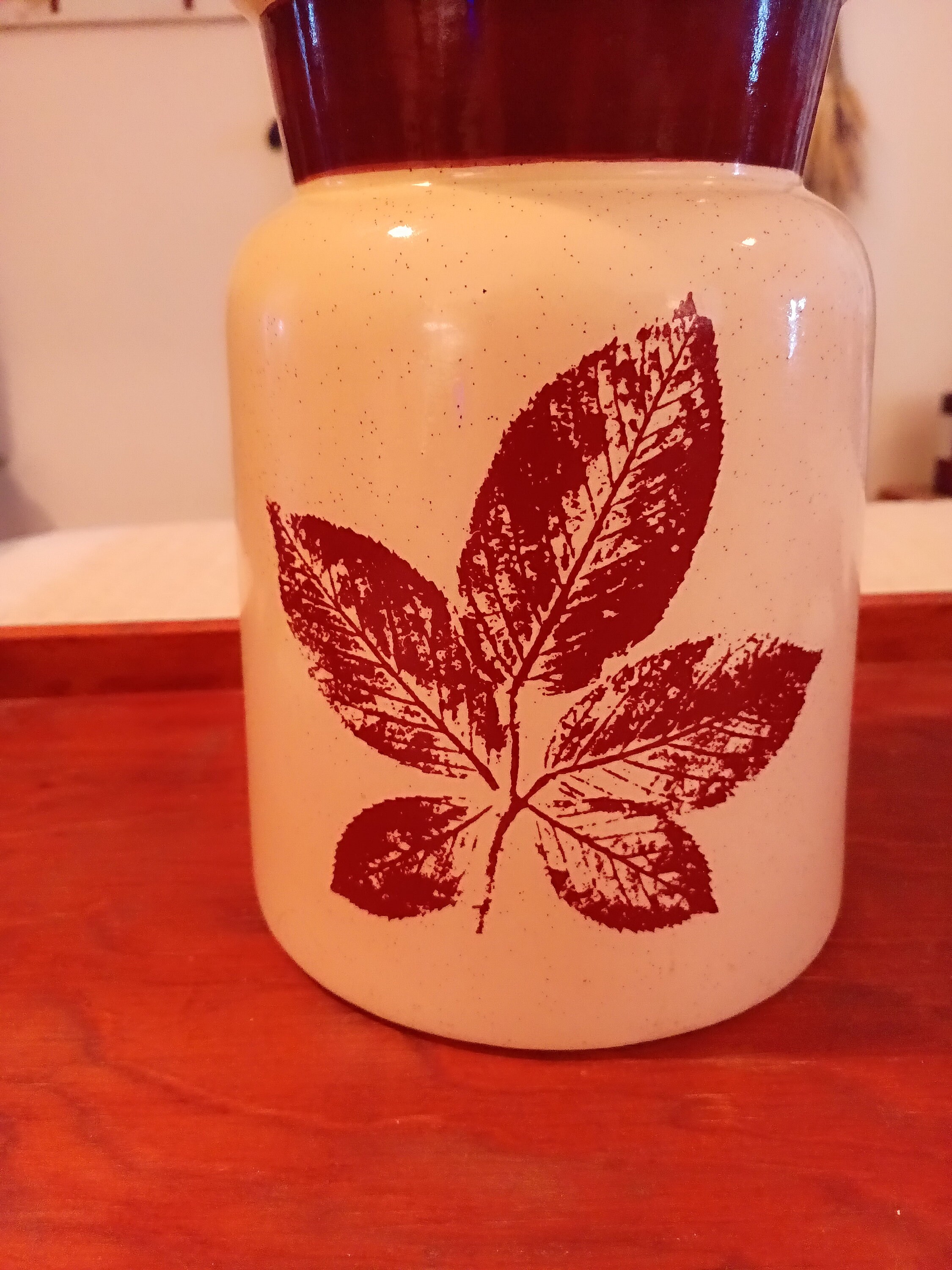 Vintage Large Leaf Jar - Etsy