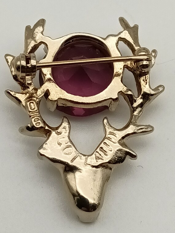 Amethyst Stag Brooch - Gem