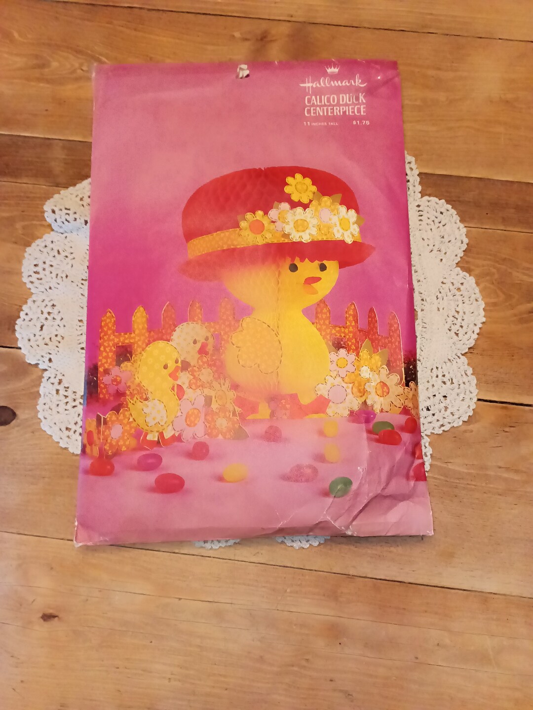 70s Hallmark Calico Duck Venterpiece - Etsy