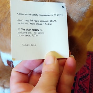 The Plush Factory Teddy Bear - Etsy