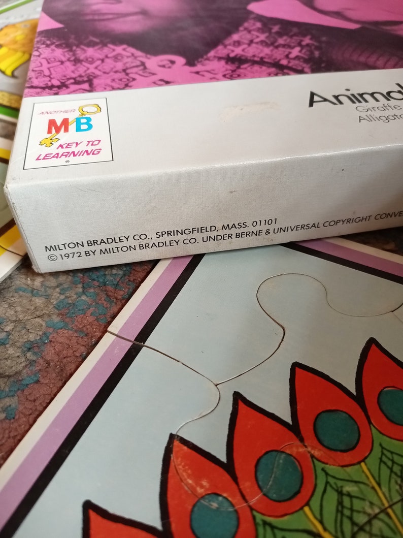 Milton Bradley GOAL Animal Puzzles Set (1972) - Etsy