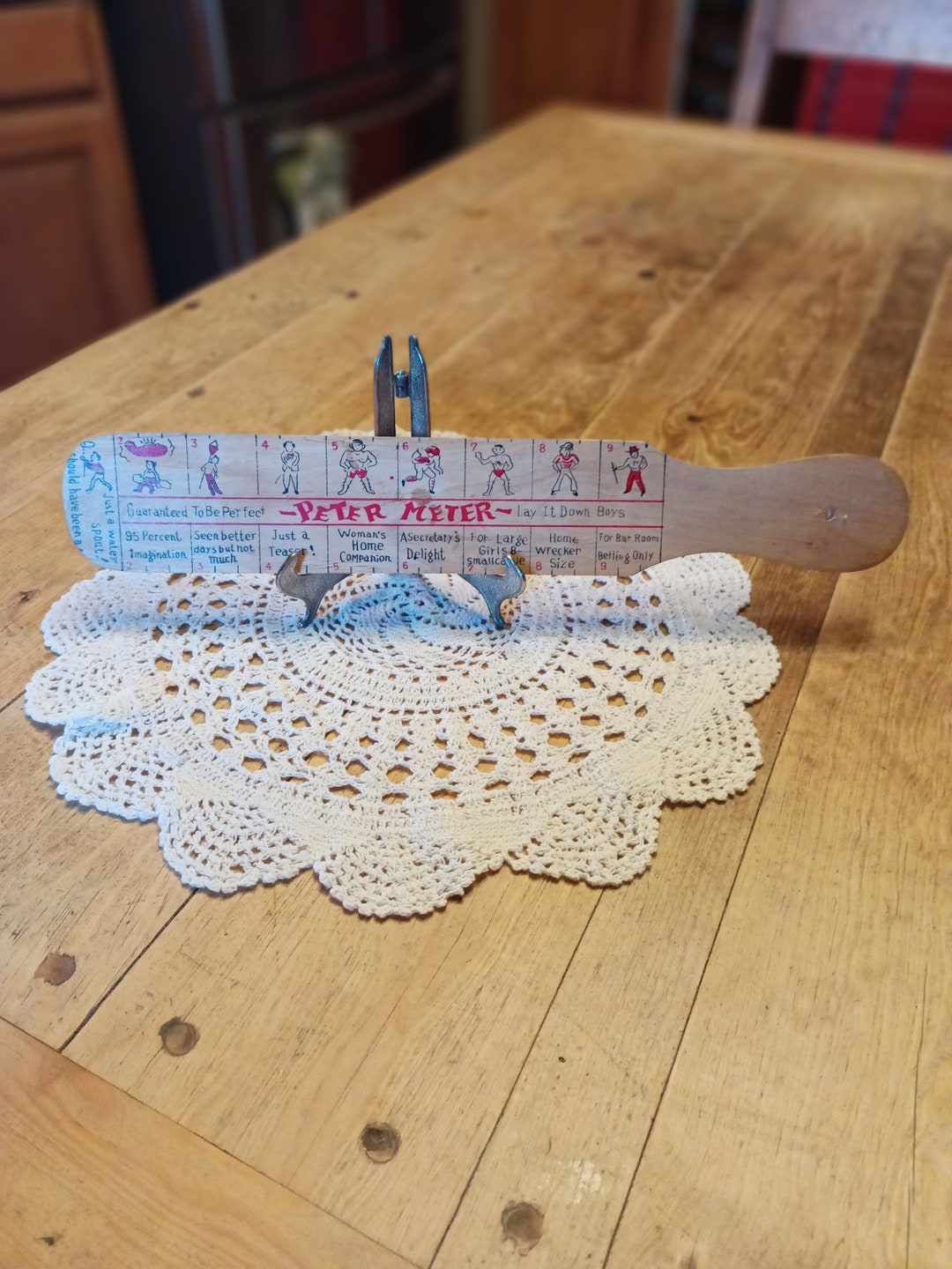 Vintage Wooden -peter Meter-measuring Stick Gag Gift - Etsy