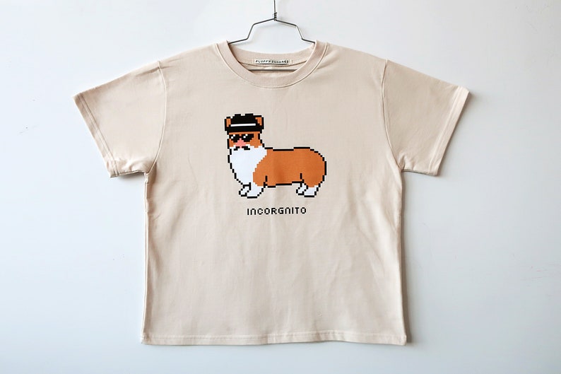 Welsh Corgi Incorgnito 8 Bit Pixel Graphic Themed Cut and Sew | Etsy